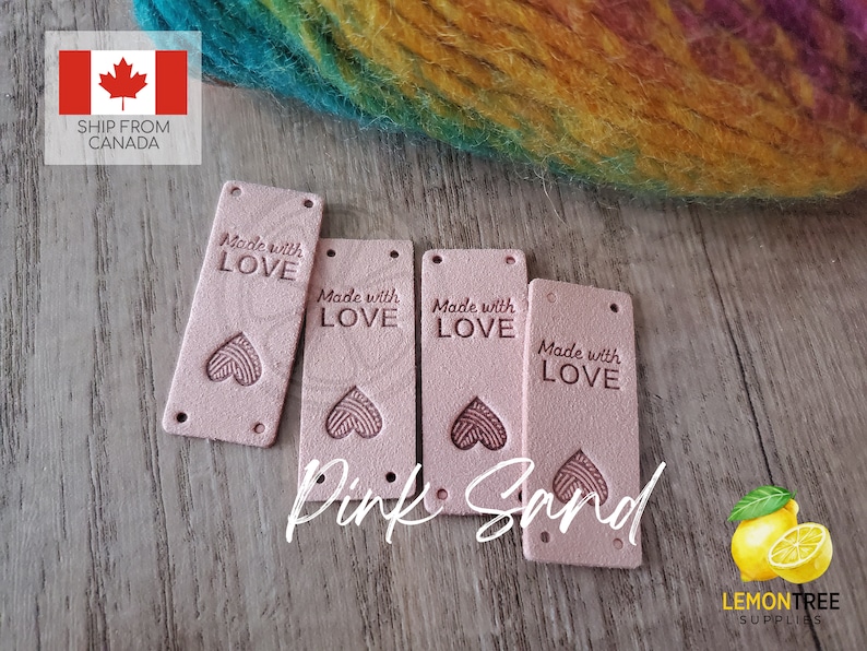 Fold Over Labels for Handmade Items Made With Love Tags - Etsy