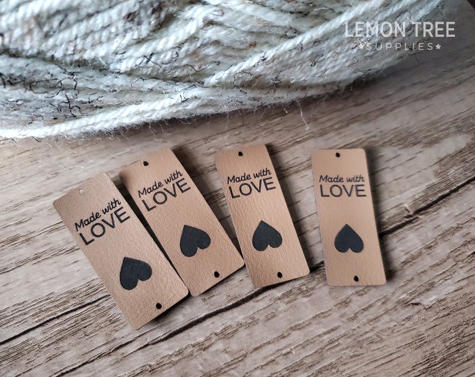 Handmade Tags for Sewing Crochet Knitting Sewing, Faux Suede Tags for ...