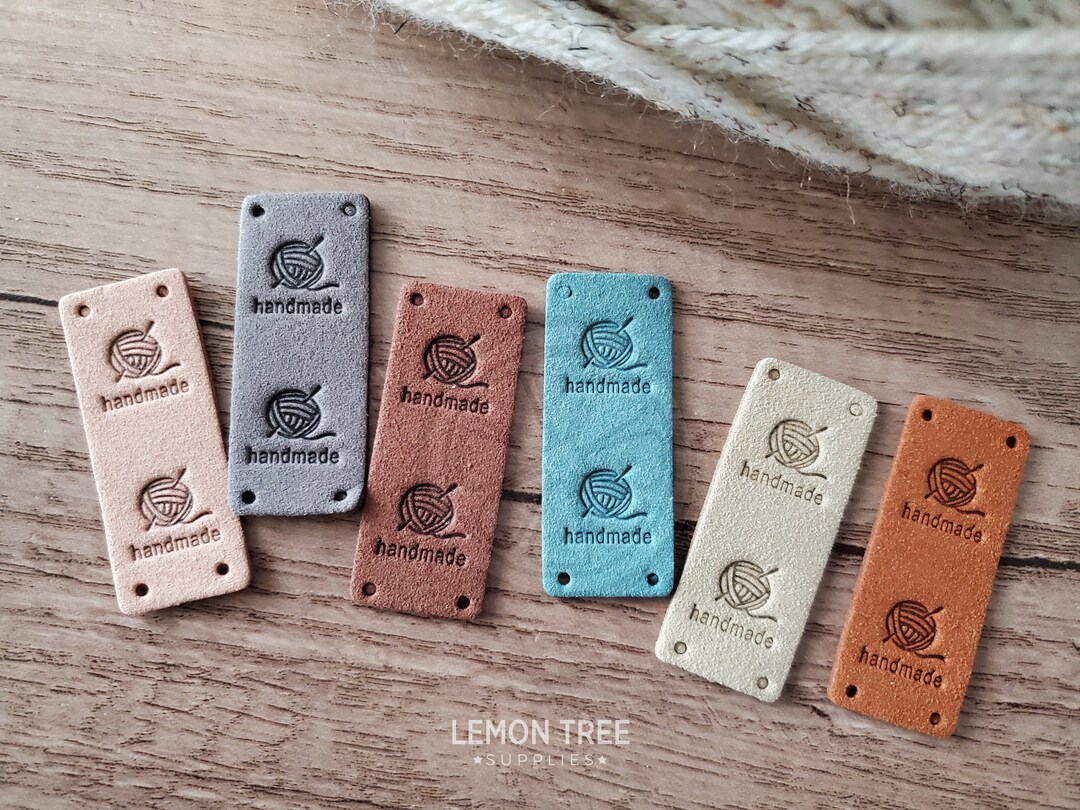 Handmade Tags for Sewing Crochet Knitting Sewing, Faux Suede Tags for ...