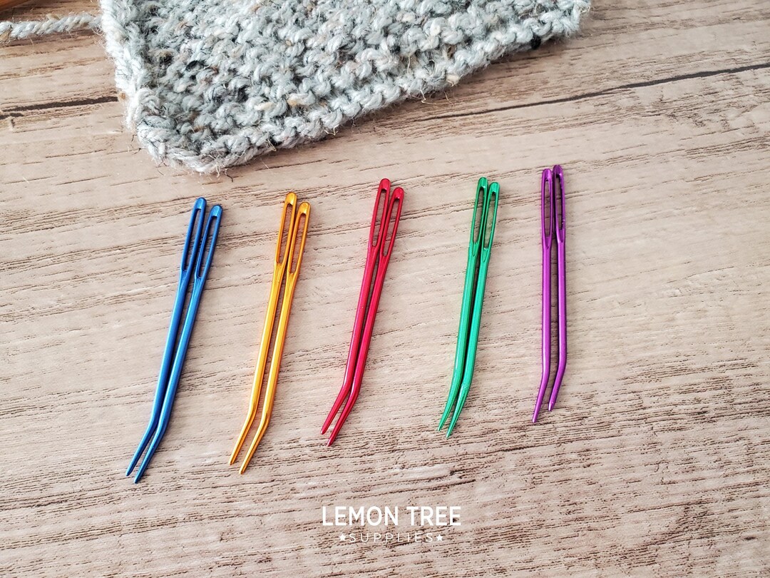 Bent Tip Darning Needle, Set of 2, Blunt Needle for Crochet and ...