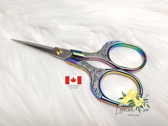 Rainbow Embroidery Scissors Iridescent Sewing Scissors Yarn | Etsy