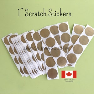 Scratch off Stickers|scratch Stickers|1" Round Silver Scratch off ...