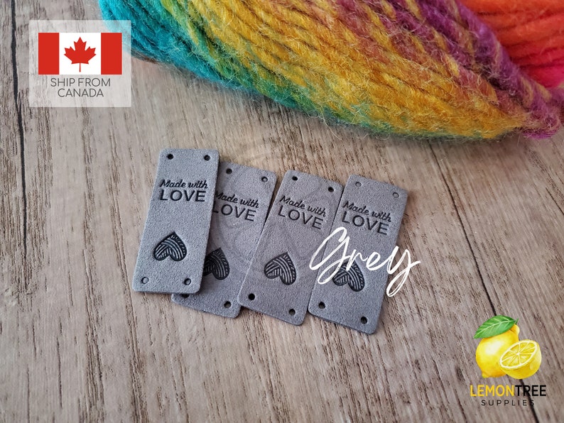Fold Over Labels for Handmade Items Made With Love Tags - Etsy