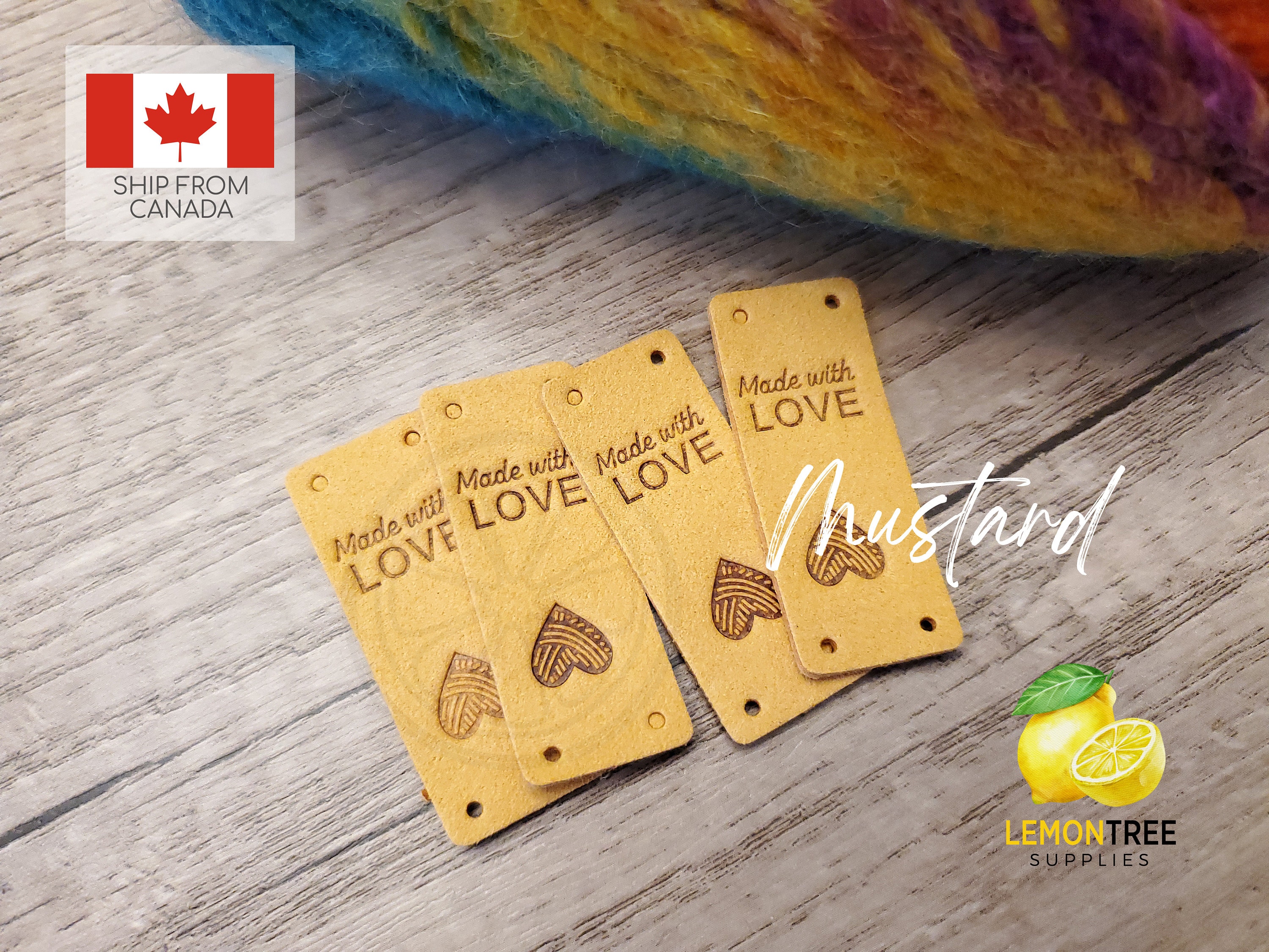 Fold Over Labels for Handmade Items Made With Love Tags - Etsy Canada