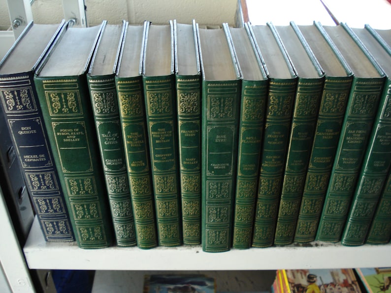 Set of 25 Vinyl Covered Books by Guild Books. Mixed Authors and Colours ...