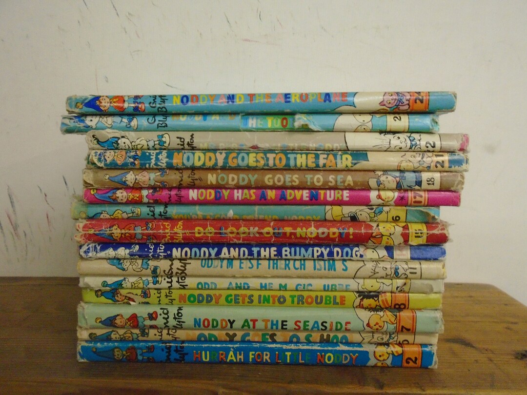 Set of 15 Noddy Books With Djs, Enid Blyton, Sampson Low Editions - Etsy