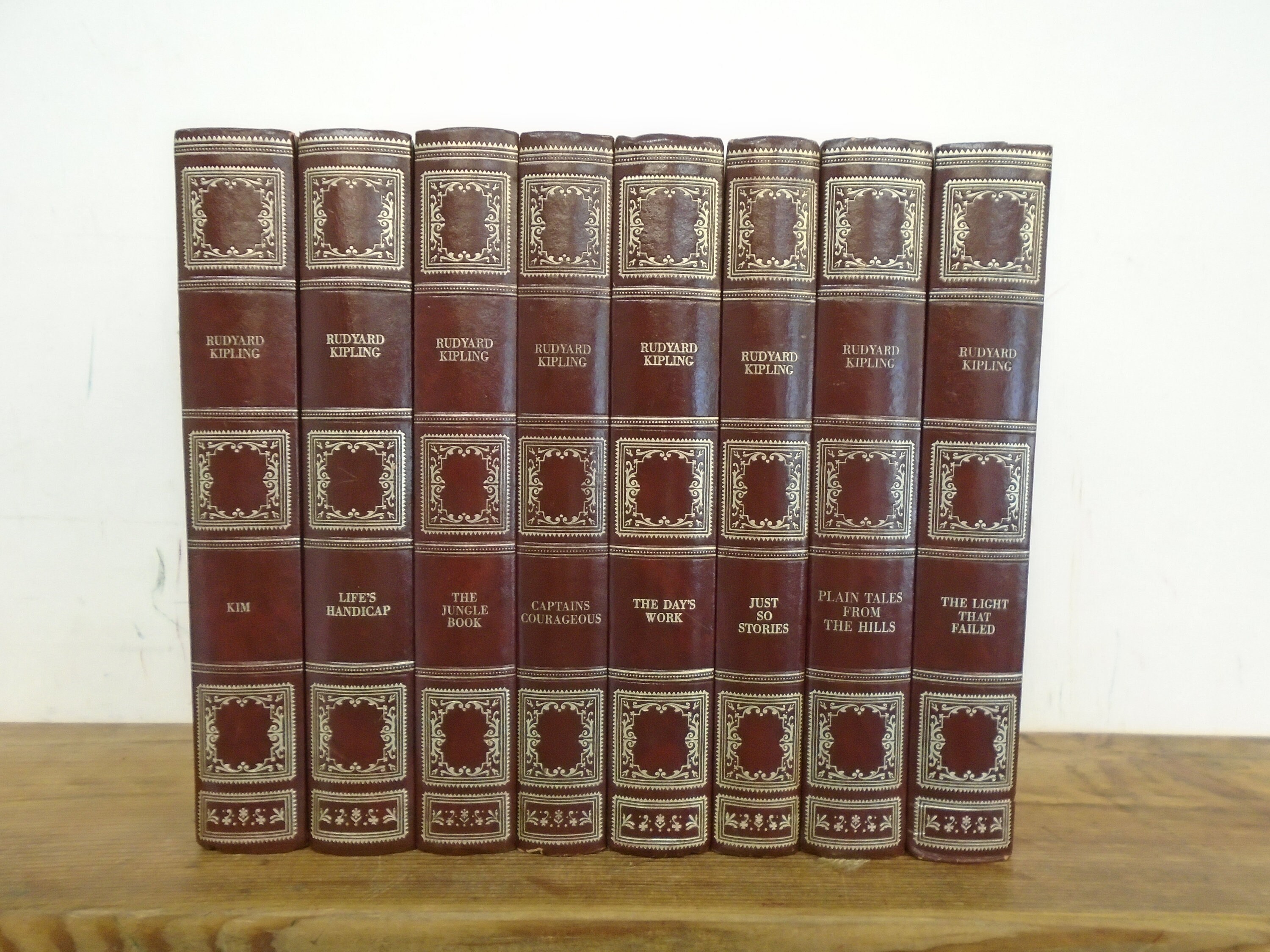 Set of 8 Rudyard Kipling Vinyl Covered Books by Heron Books. - Etsy