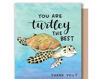 Turtle Thank You | Etsy