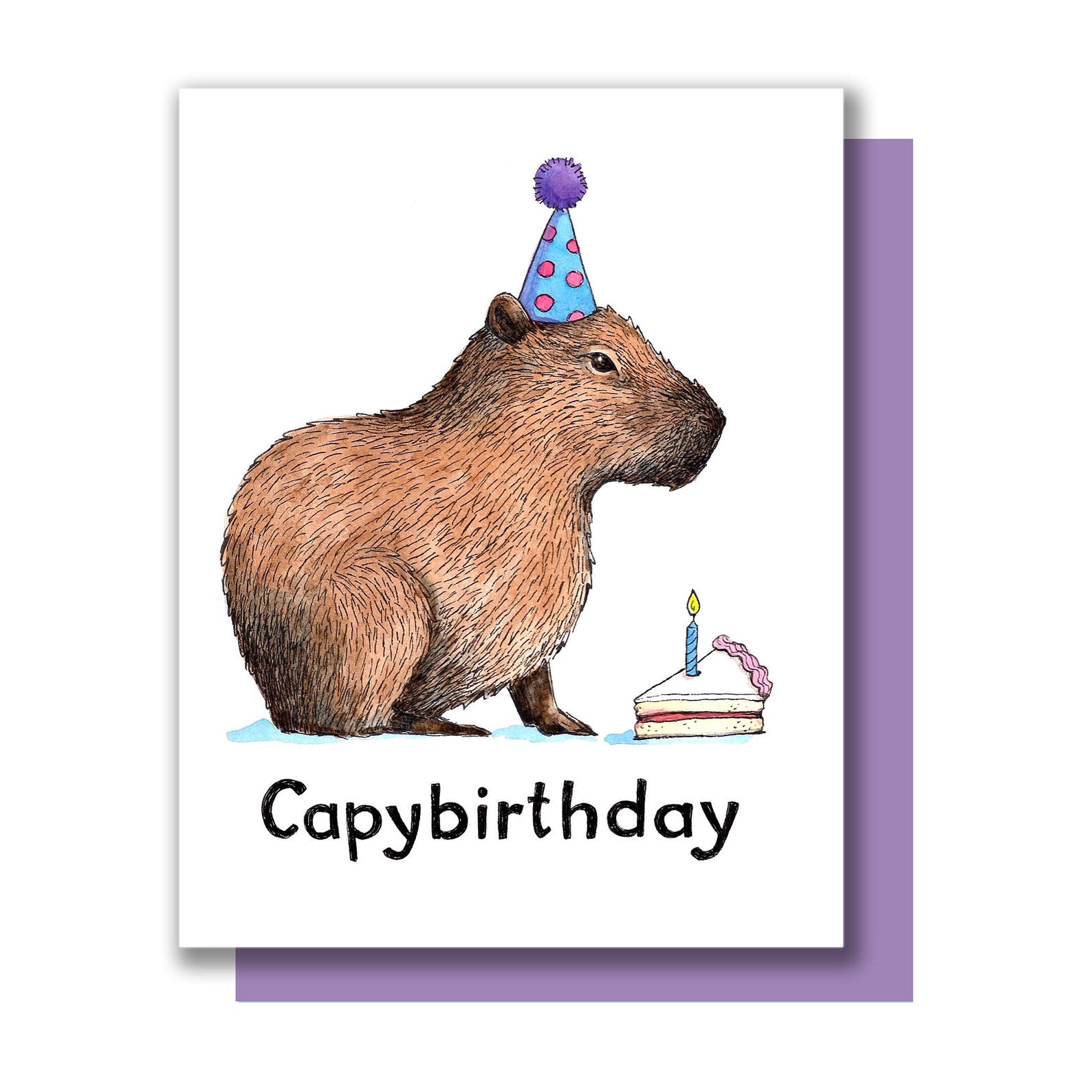 Capybirthday Happy Birthday Capybara Card - Etsy Canada
