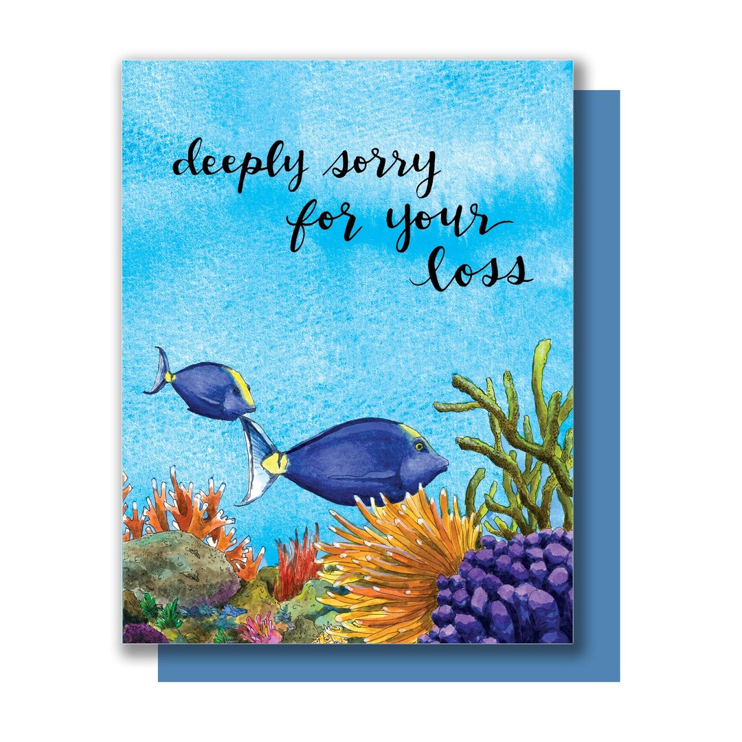 Deeply Sorry for Your Loss Ocean Sympathy Card - Etsy