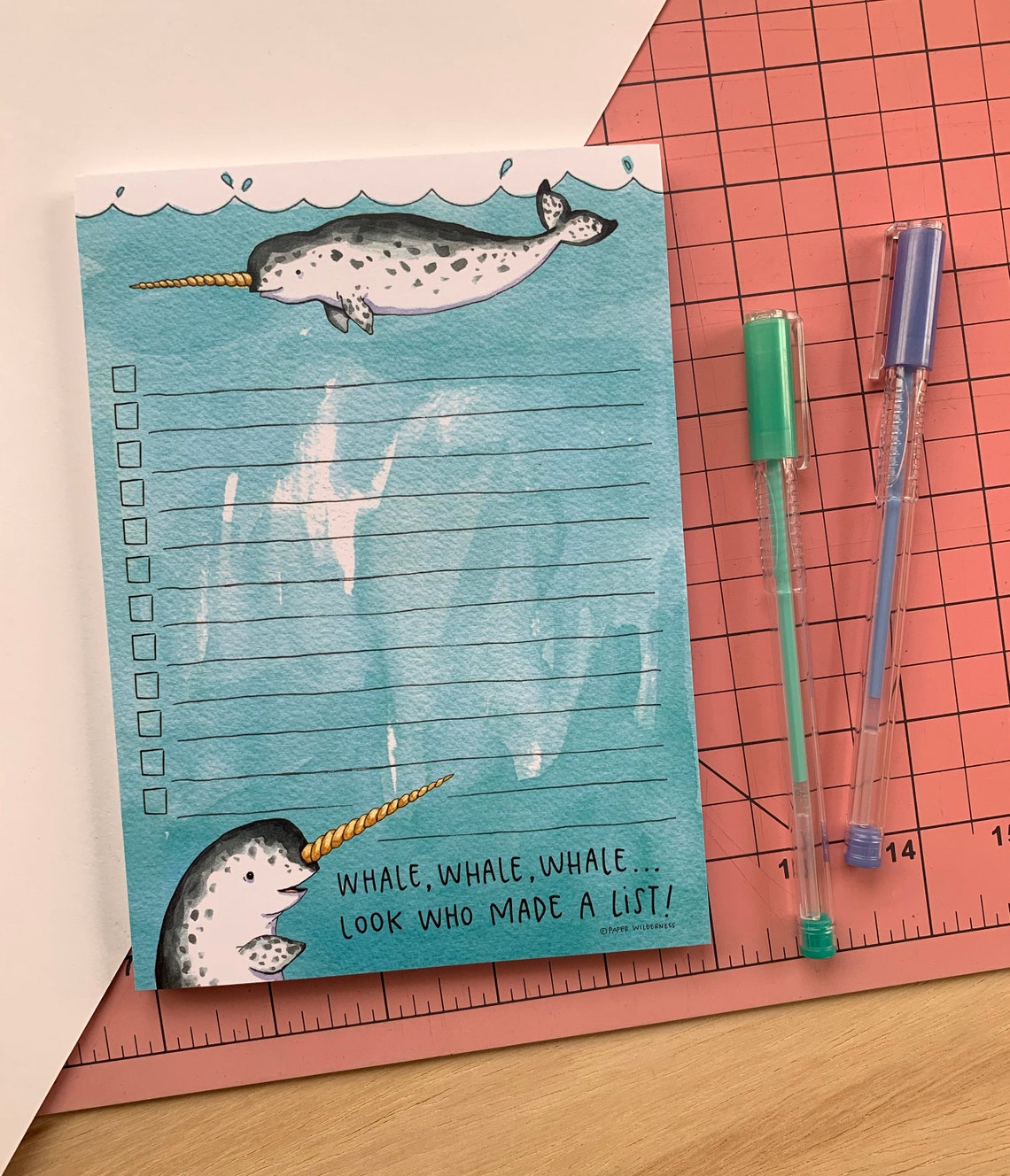 Narwhal Notepad Checklist Whale List Pad Notes - Etsy
