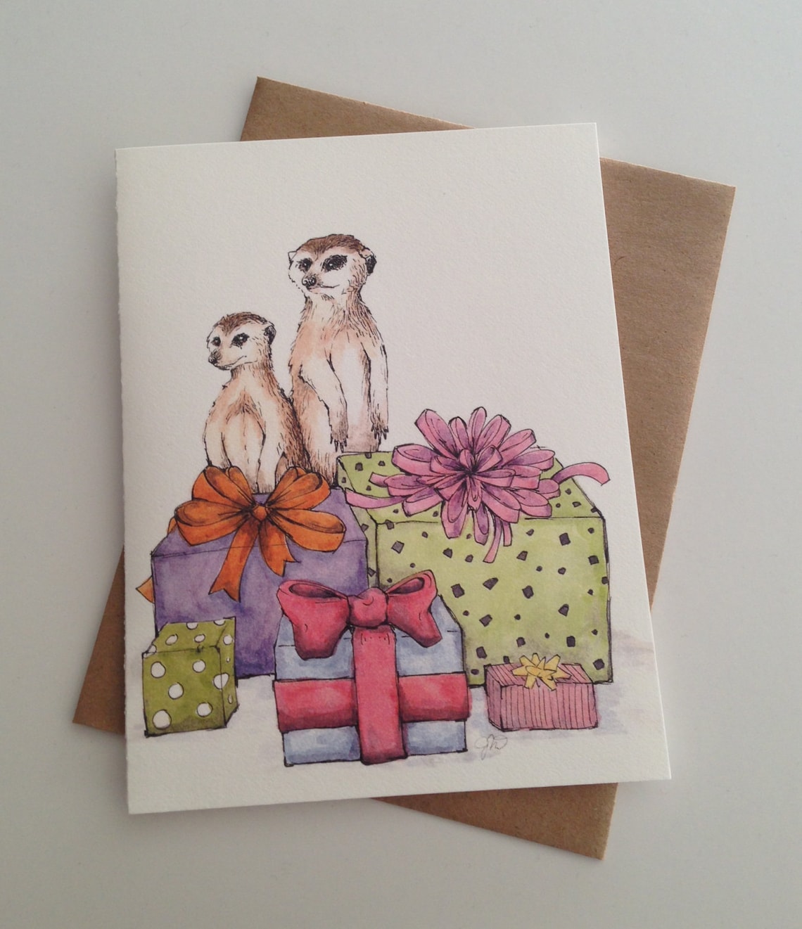 Party Meerkats Happy Birthday Celebration Card - Etsy Sweden