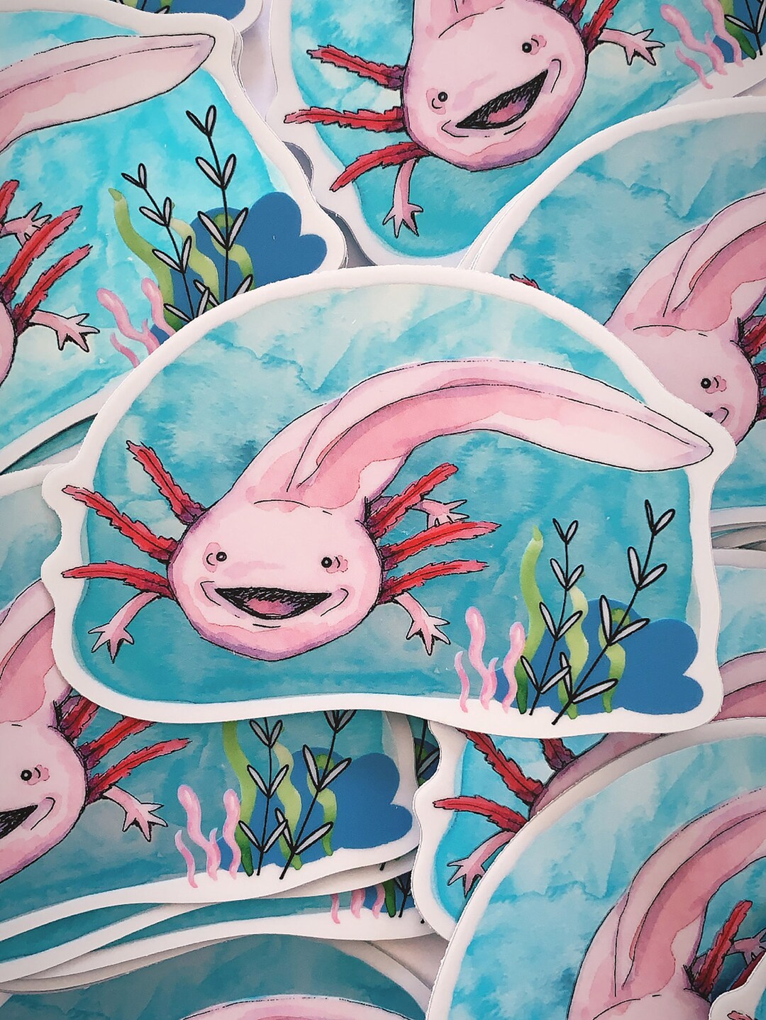 Holographic Vinyl Die Cut Axolotl Durable Sticker Decal - Etsy