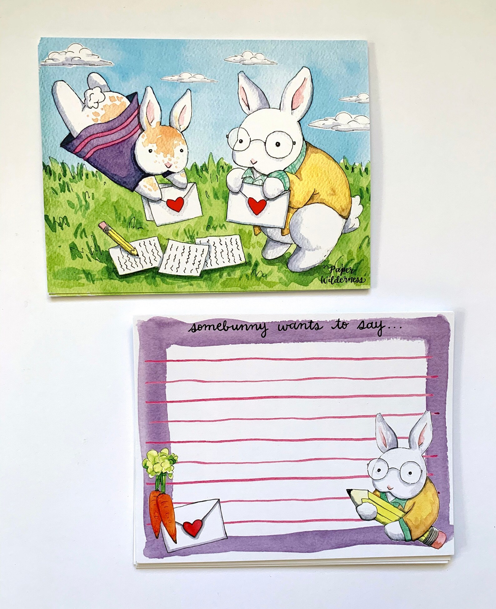 Bunny Letter Writing Kit Rabbit Stationery Set Snail Mail Kit - Etsy