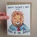 Happy Father's Day to the King of the Jungle Lion Card Dad's Day - Etsy