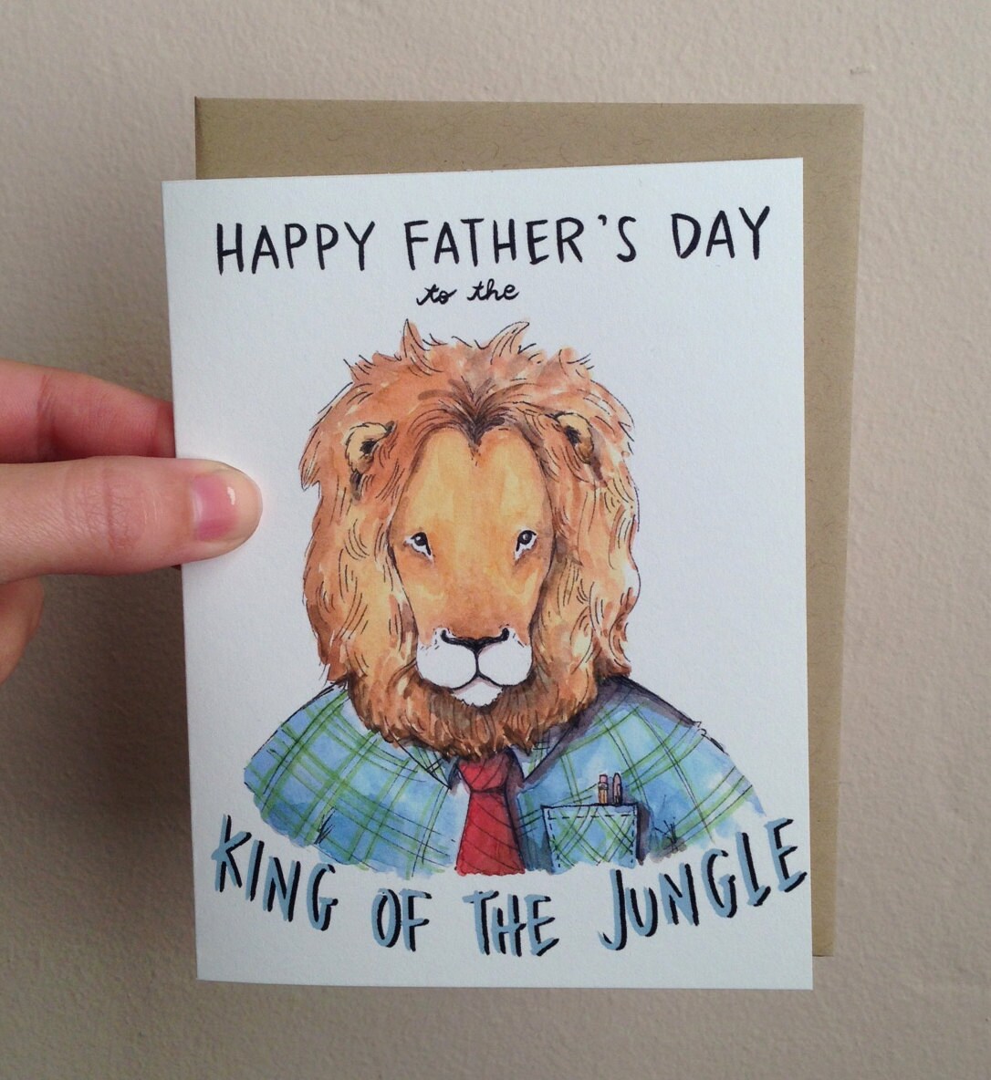 Happy Father's Day to the King of the Jungle Lion Card Dad's Day - Etsy