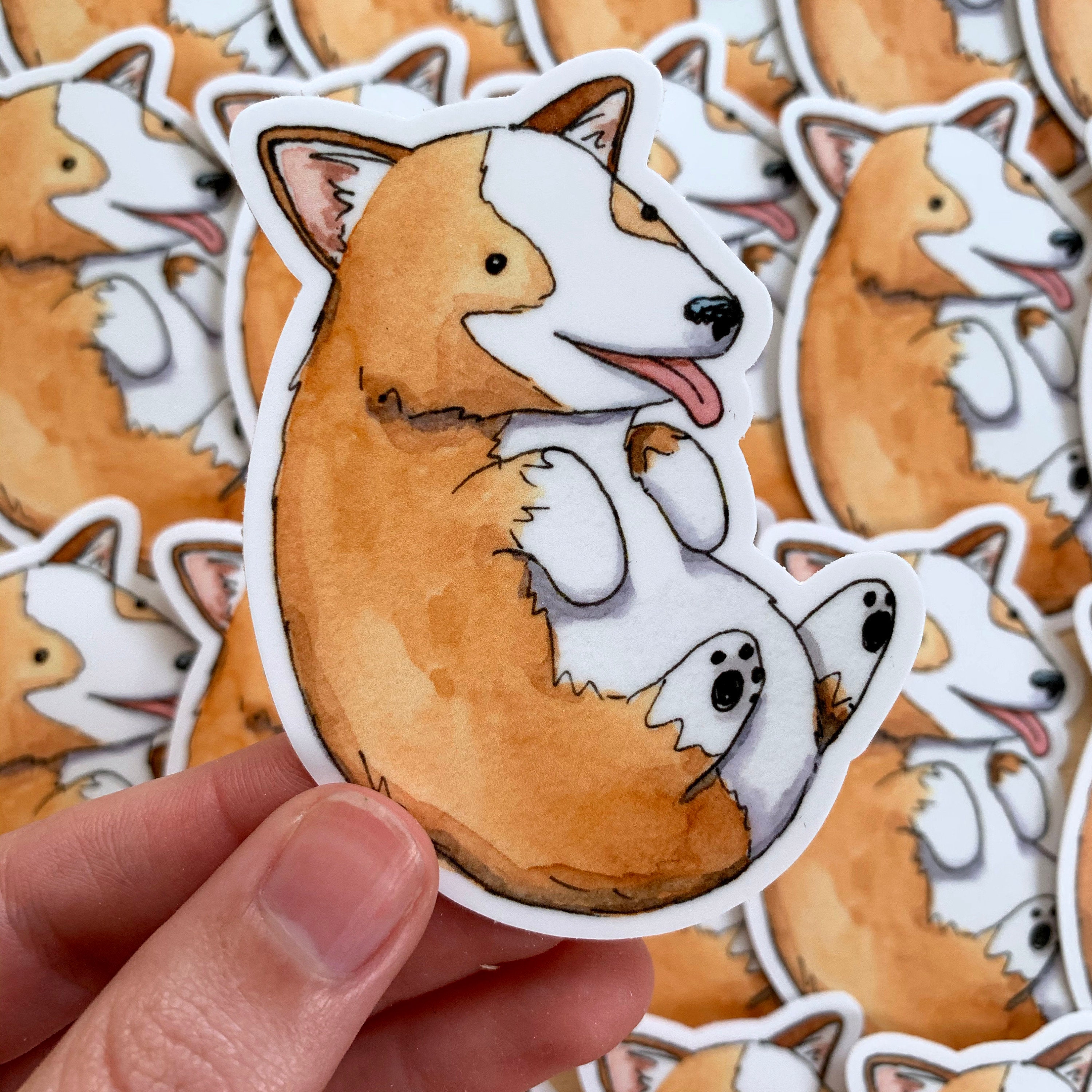 Corgi Cute Sticker Vinyl Die Cut Stickers Decal | Etsy