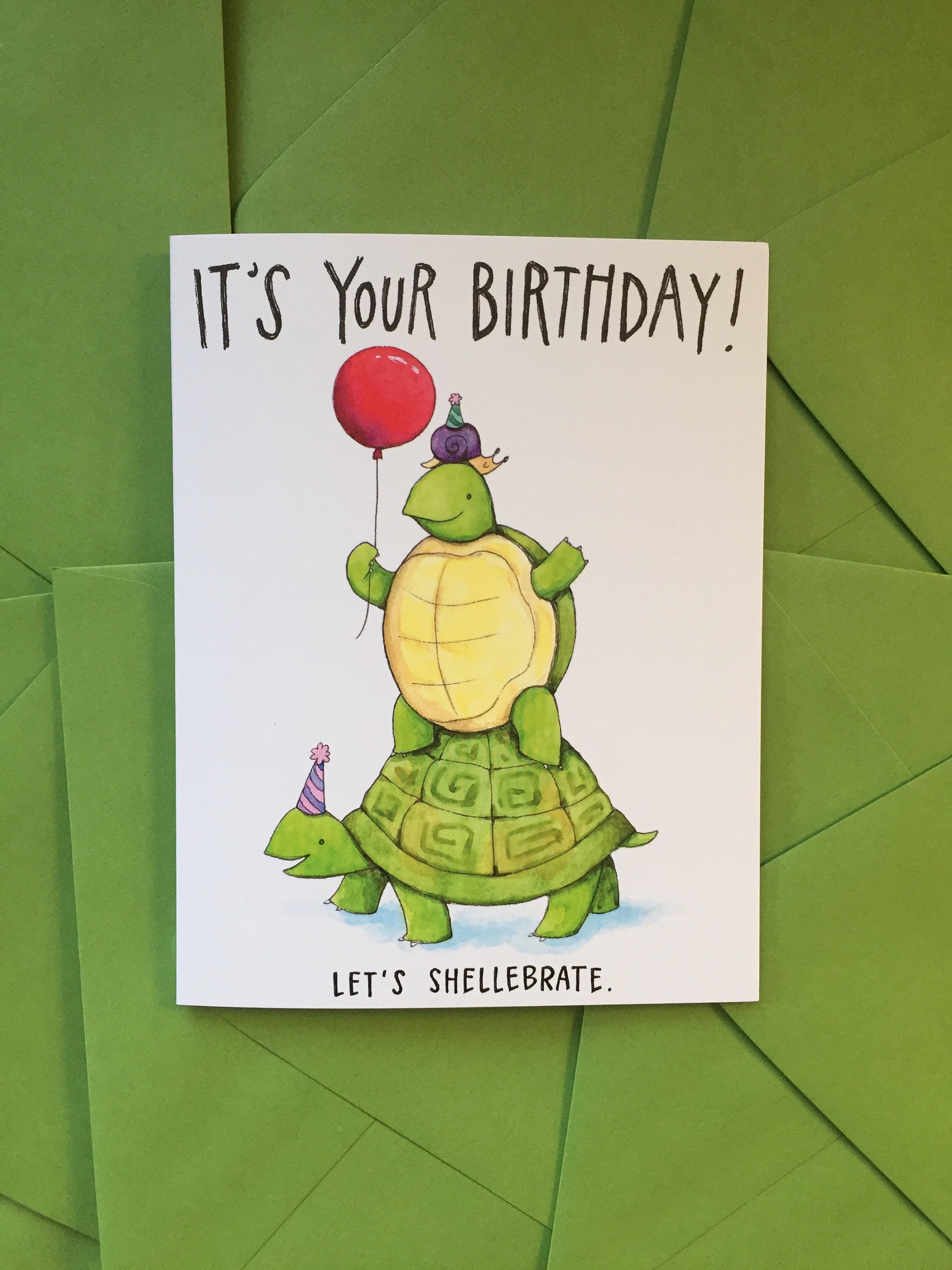 It's Your Birthday! Let's Shellebrate Happy Birthday Turtles Celebrate ...