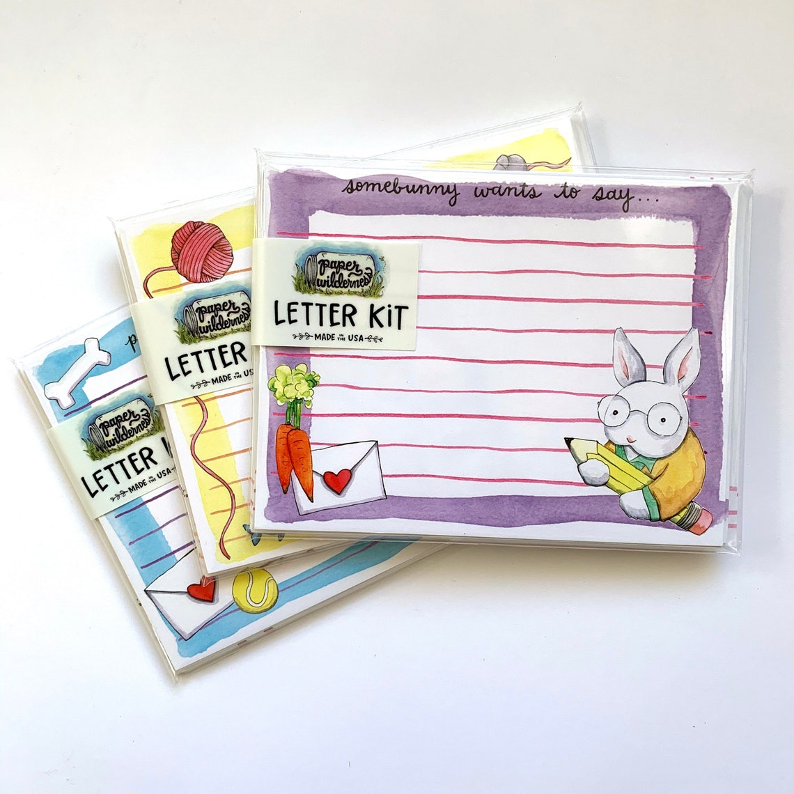 Bunny Letter Writing Kit Rabbit Stationery Set Snail Mail Kit - Etsy
