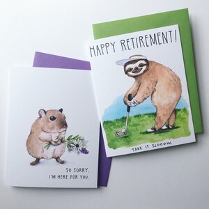 Happy Retirement Sloth Golfing Take It Slow Card - Etsy