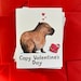 Capy Valentine's Day Capybara Happy Vday Love Card - Etsy