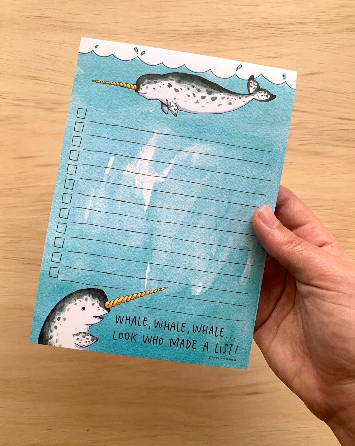 Narwhal Notepad Checklist Whale List Pad Notes - Etsy