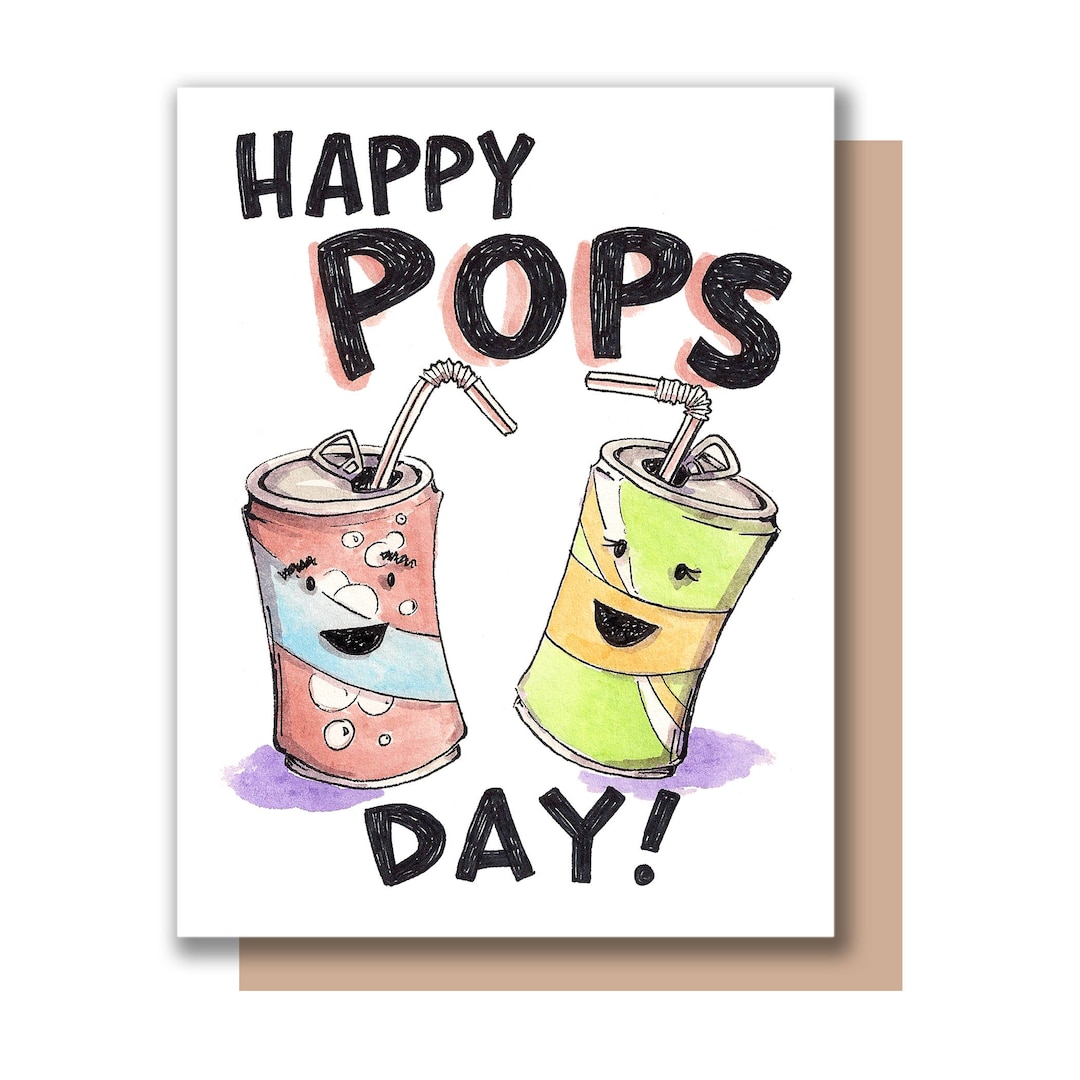 Happy Pop's Day! Happy Father's Day Dad Soda Pop Card - Etsy