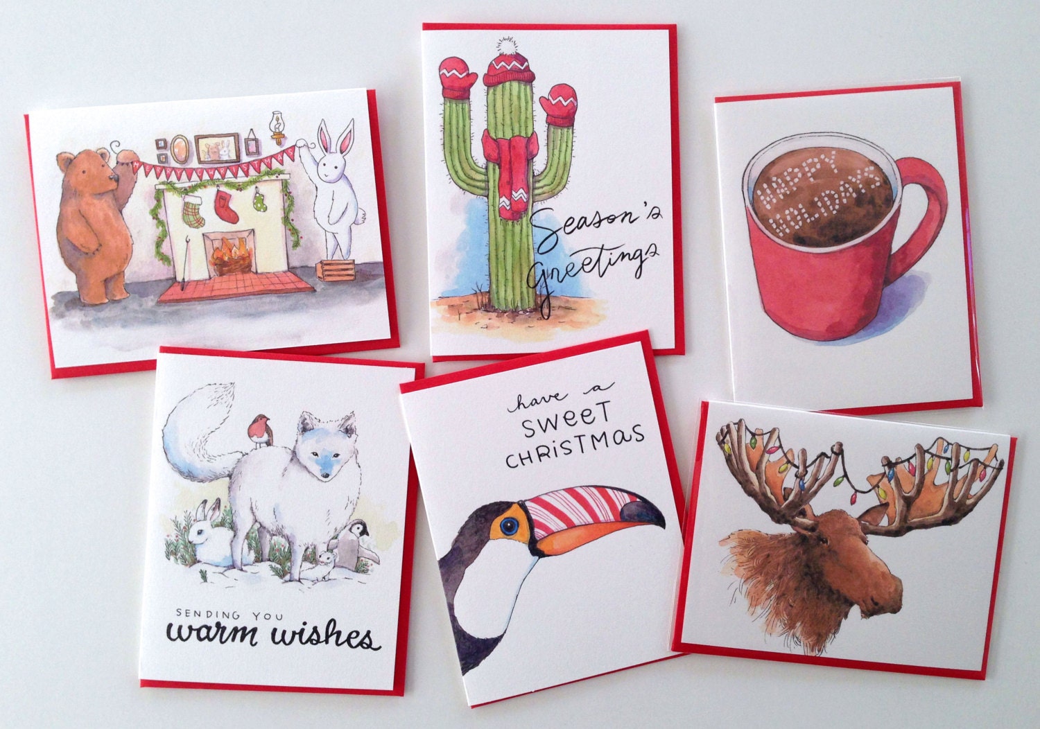 Christmas Hanukkah Holiday Greeting Card Boxed Set 8 Cards 8 - Etsy