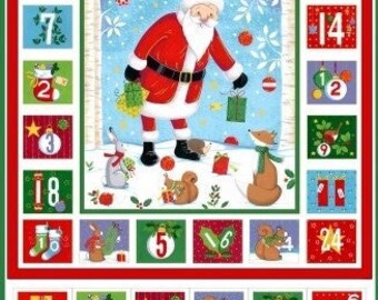Santa Clause Advent Calendar Panel Reusable Advent Calendar - Etsy