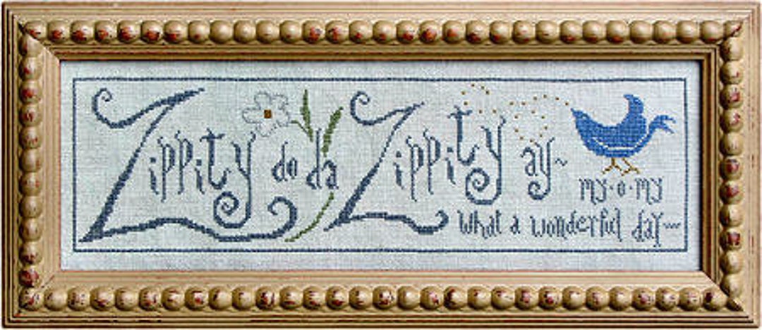 Zippity Do Da - La-d-da - Cross Stitch Chart - Etsy