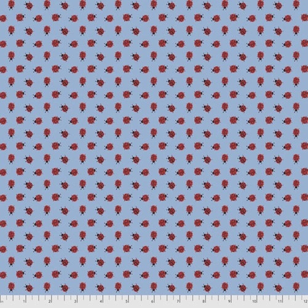 Ladybird PWDF323 Blue - Dena Designs - 1/2 Yard - Etsy