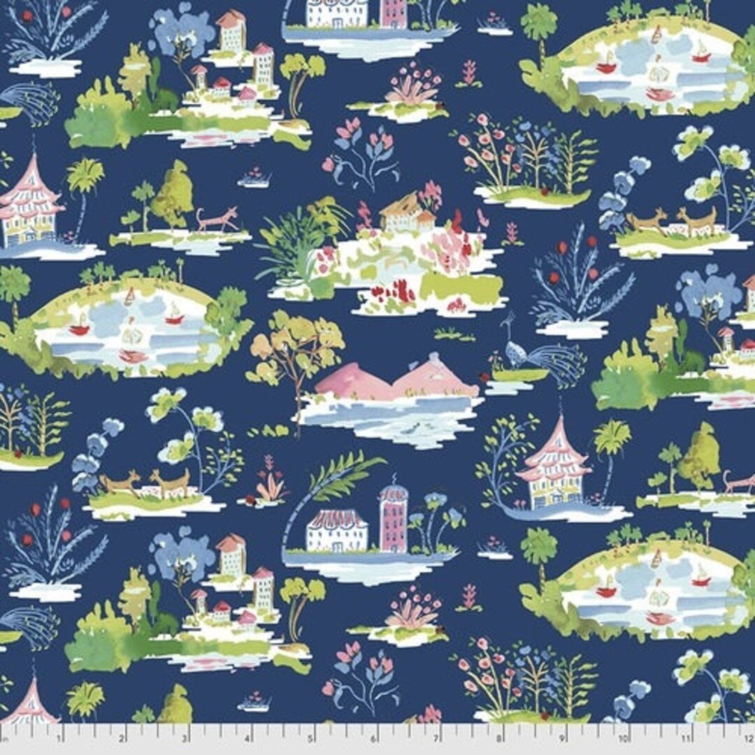 Ladybird PWDF315 Blue - Dena Designs - 1/2 Yard - Etsy