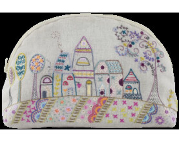 Maisons - Pouch - Embroidery Kit - Une Chat Dans L'aiguille - Etsy