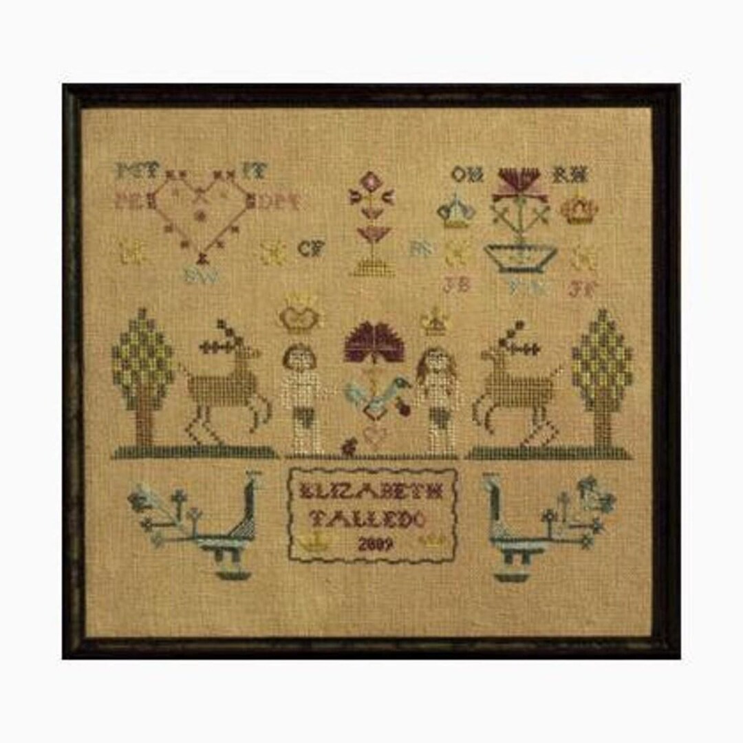Adam and Eve Sampler - Dames of the Needle - Cross Stitch Chart - Etsy