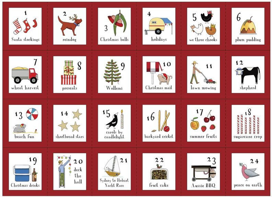 Christmas in Australia DV3934 Red Tractor Advent Calender - Etsy Australia