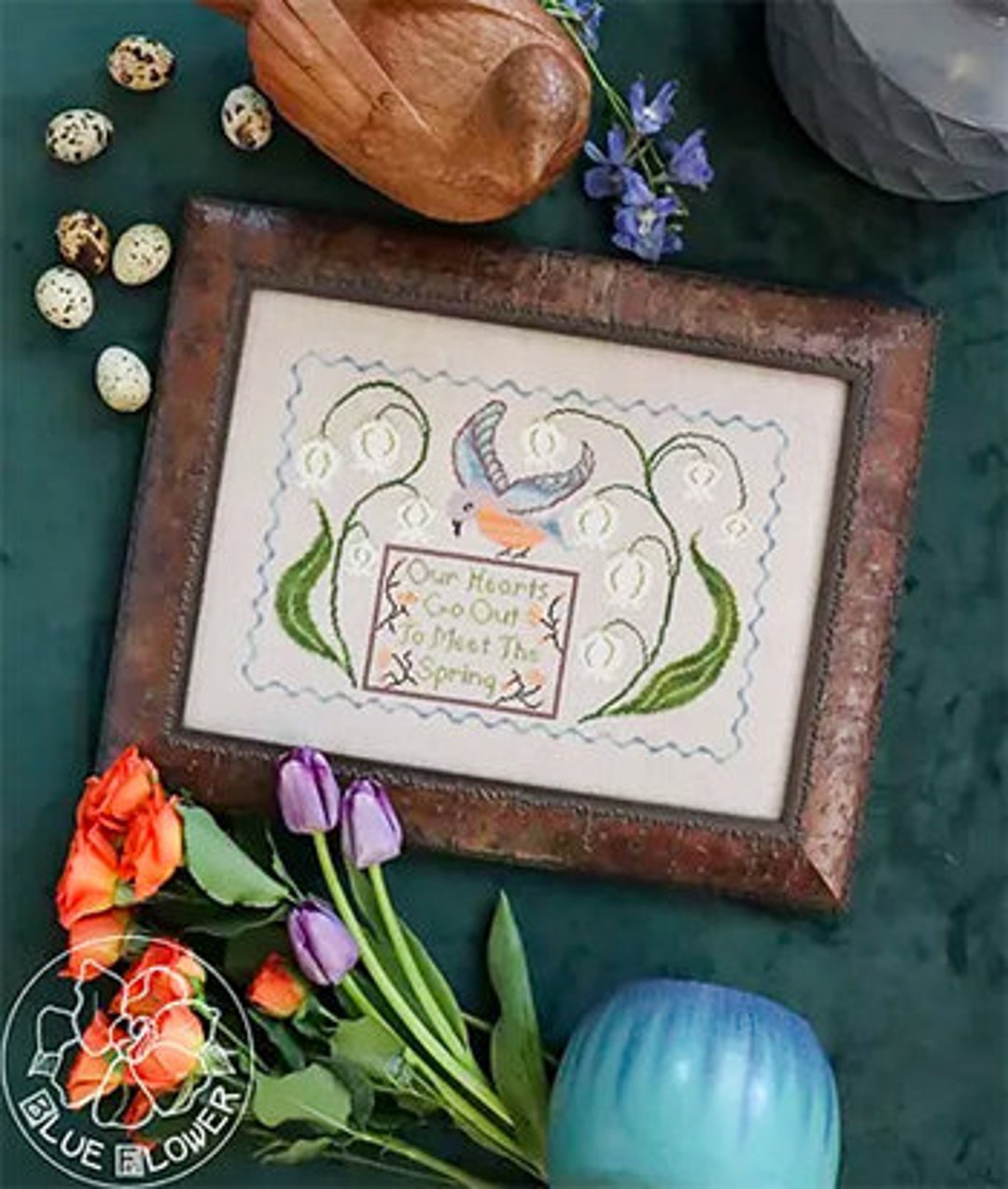 Our Hearts Go Out - the Blue Flower - Chart Only - Etsy