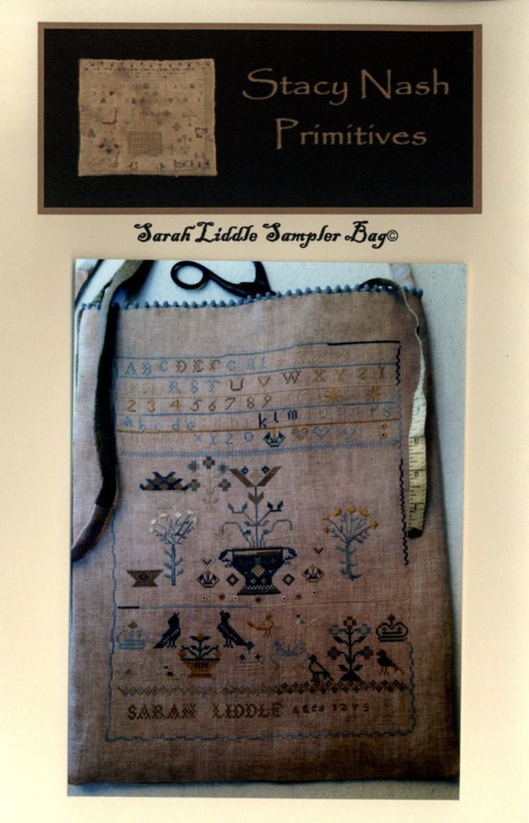 Sarah Liddle Sampler Bag - Stacy Nash Primitives - Cross Stitch Chart - Etsy
