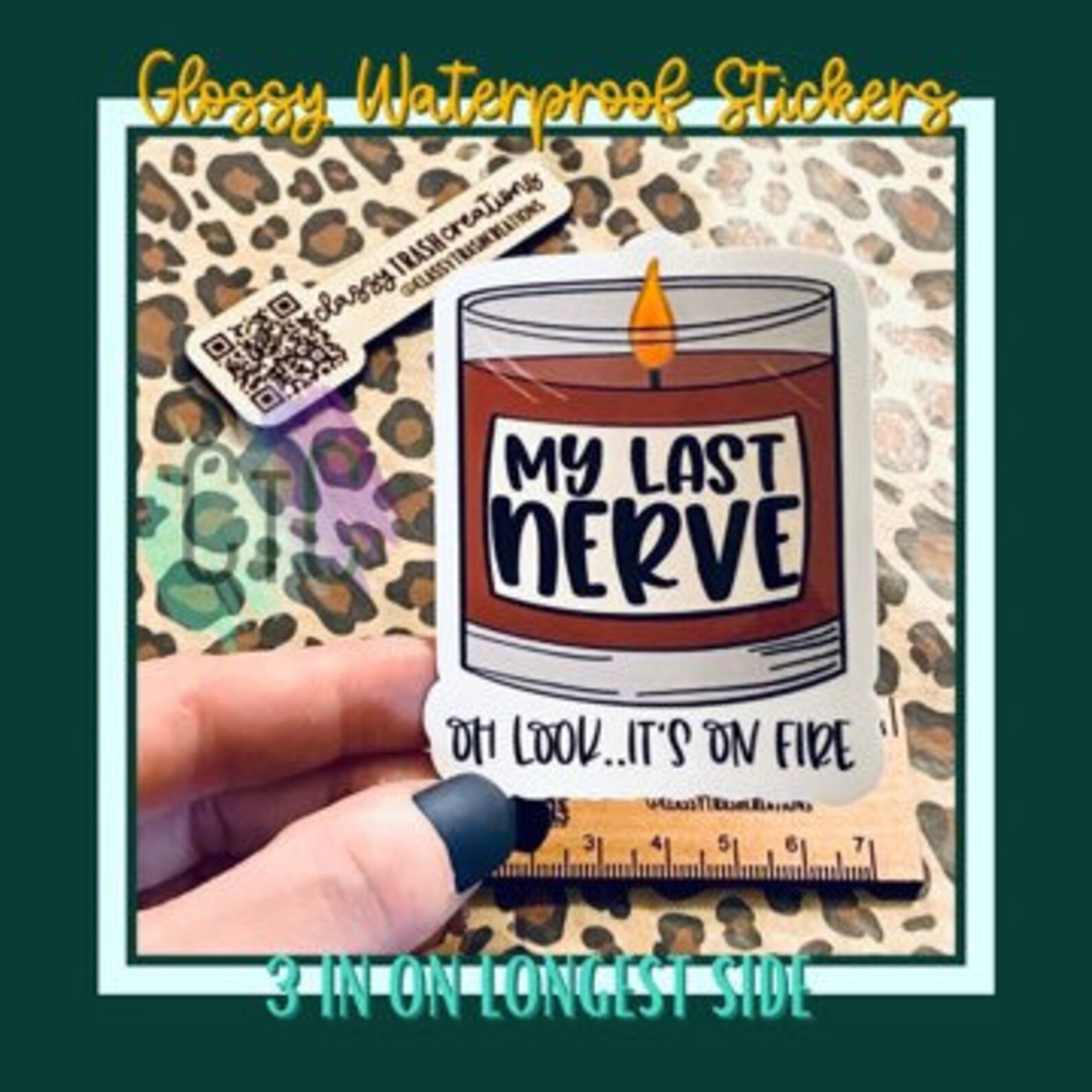 My Last Nerve Die Cut Sticker Waterproof Gloss Laptop - Etsy