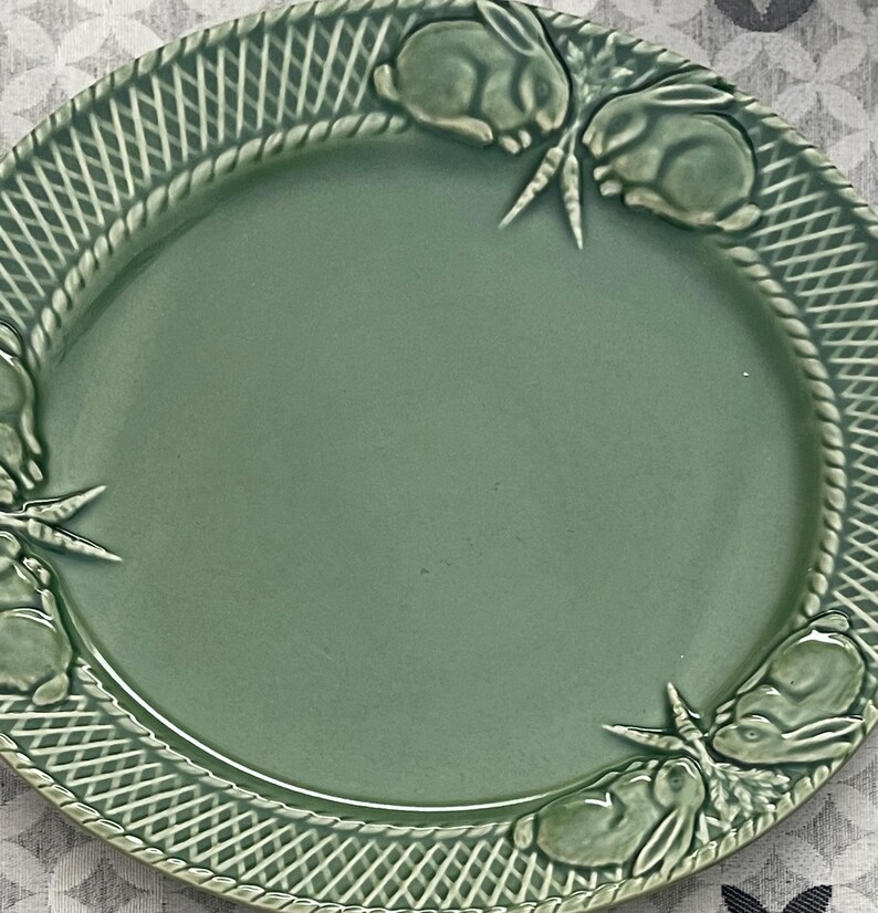 Bordallo Pinheiro Rabbit Green Plate Portugal 10-1/2 - Etsy