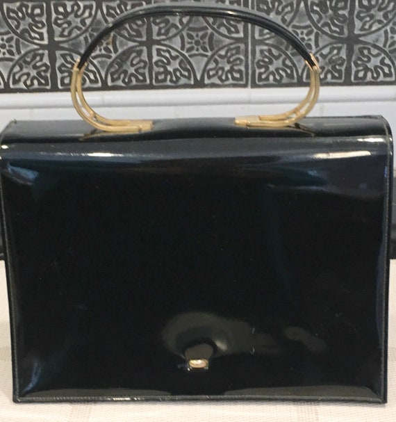 vintage patent leather purse - Gem