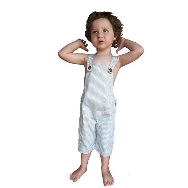 Black and White Striped Overalls - Etsy