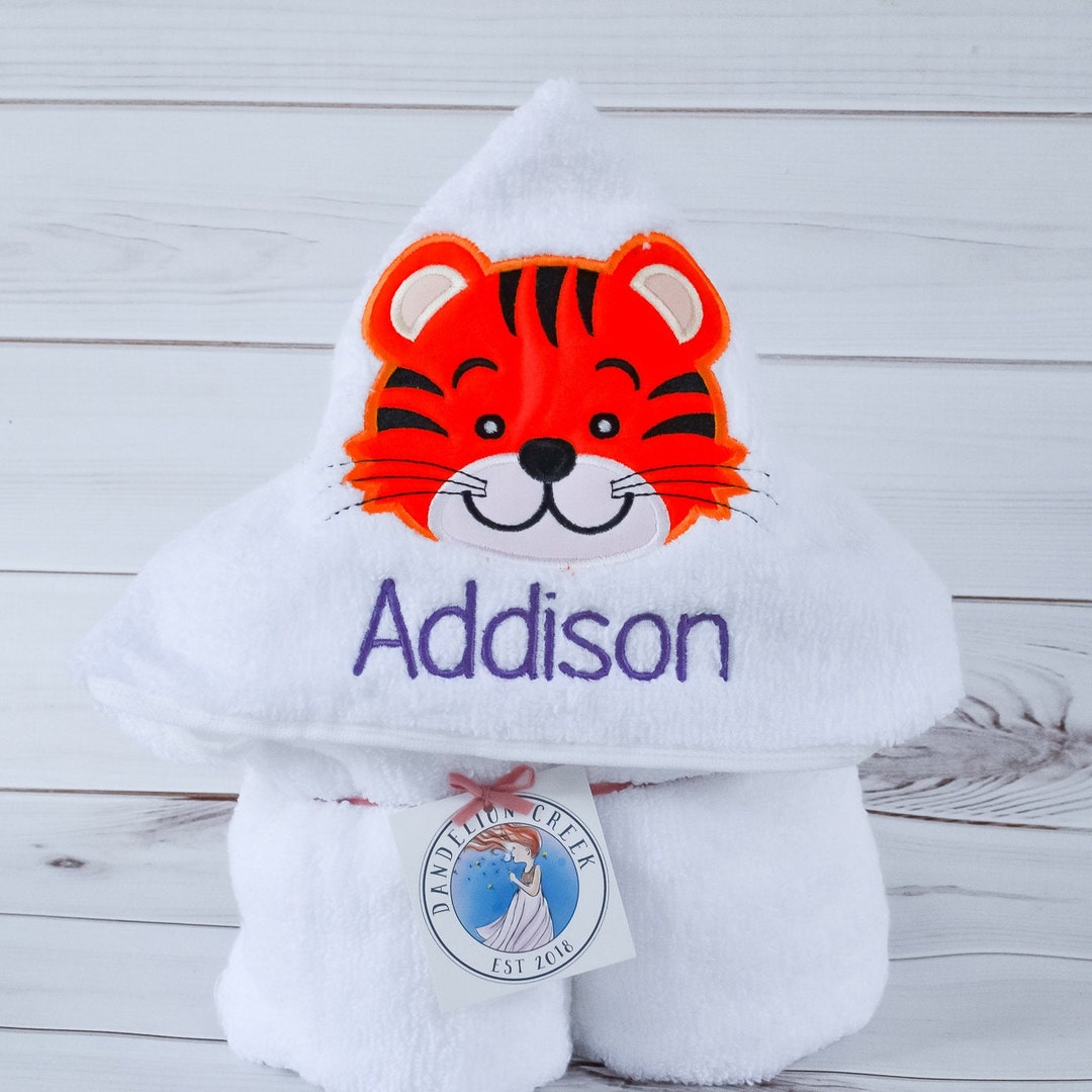 Hooded Towel - Tiger Towel - Personalized Towels for Kids - Kids Beach ...