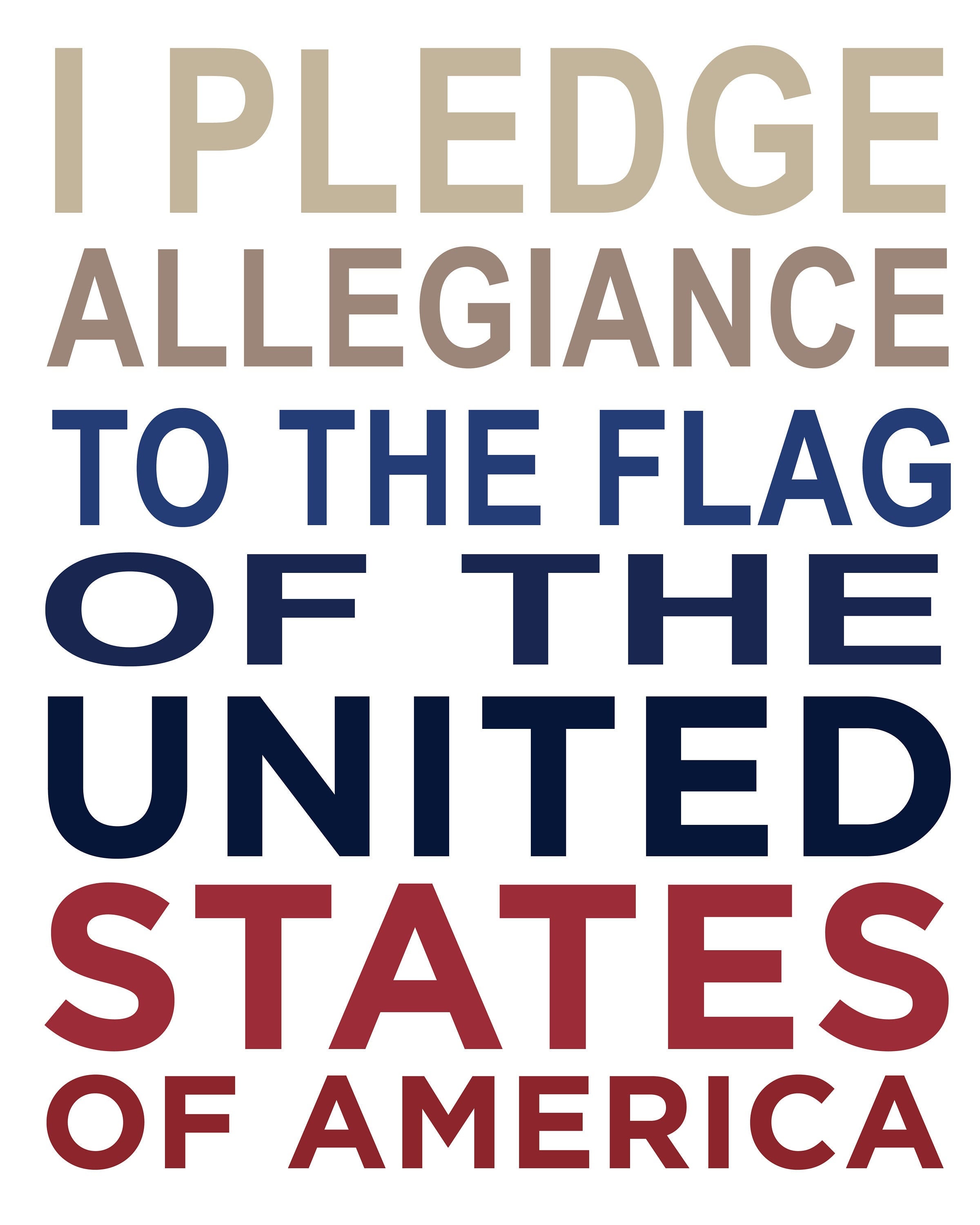 I Pledge Allegiance Printable 16 X 20 - Etsy UK