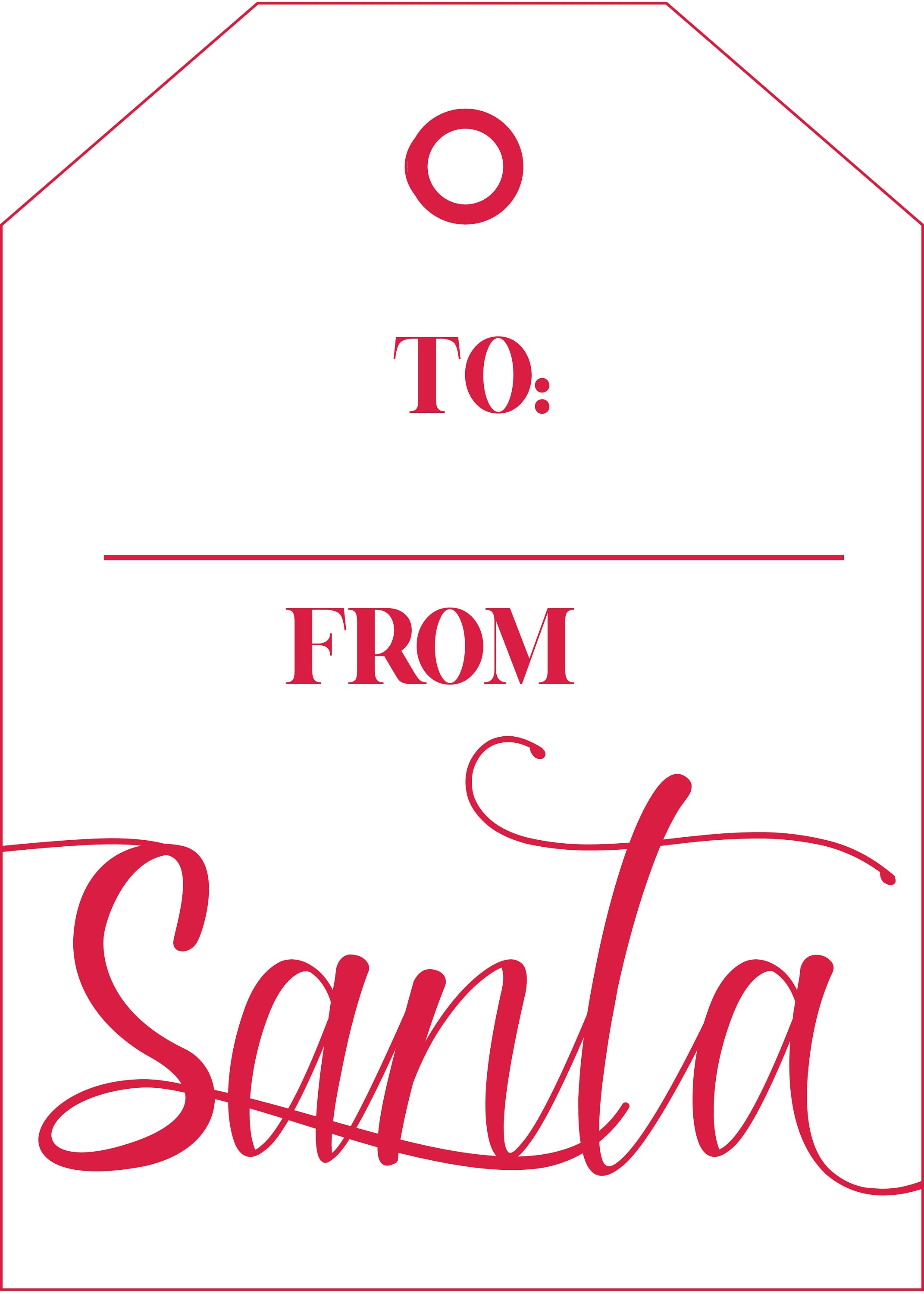 Santa Gift Tag - Etsy