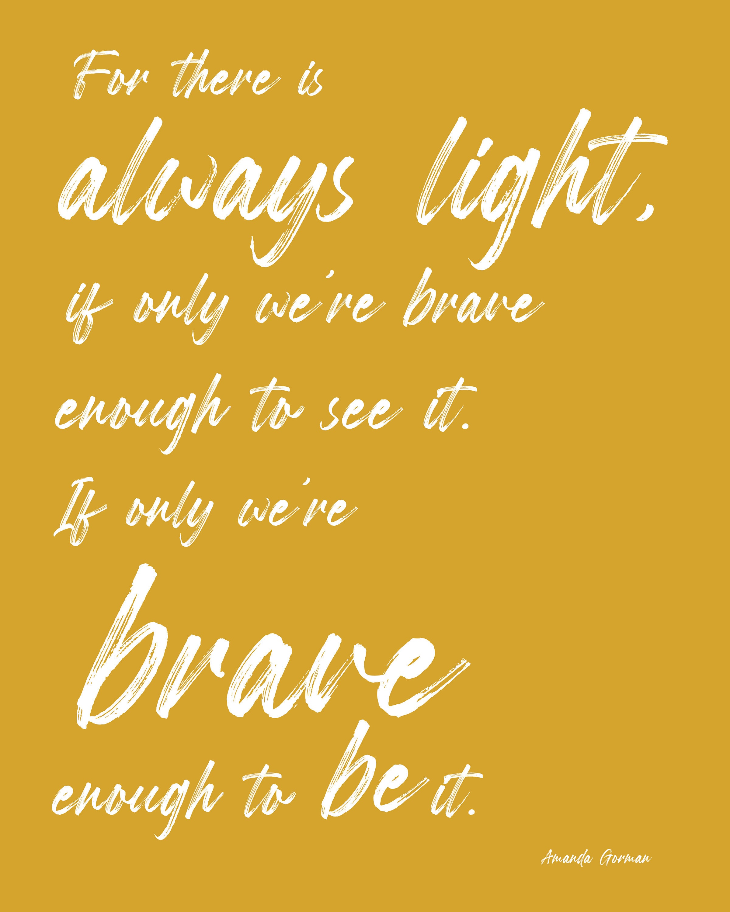 For There is Always Light Printable With Yellow Background 16 X 20 - Etsy