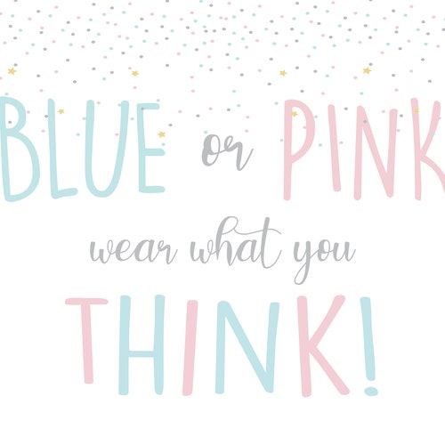 Drink What You Think Sign Blue or Pink Wear What You Think - Etsy