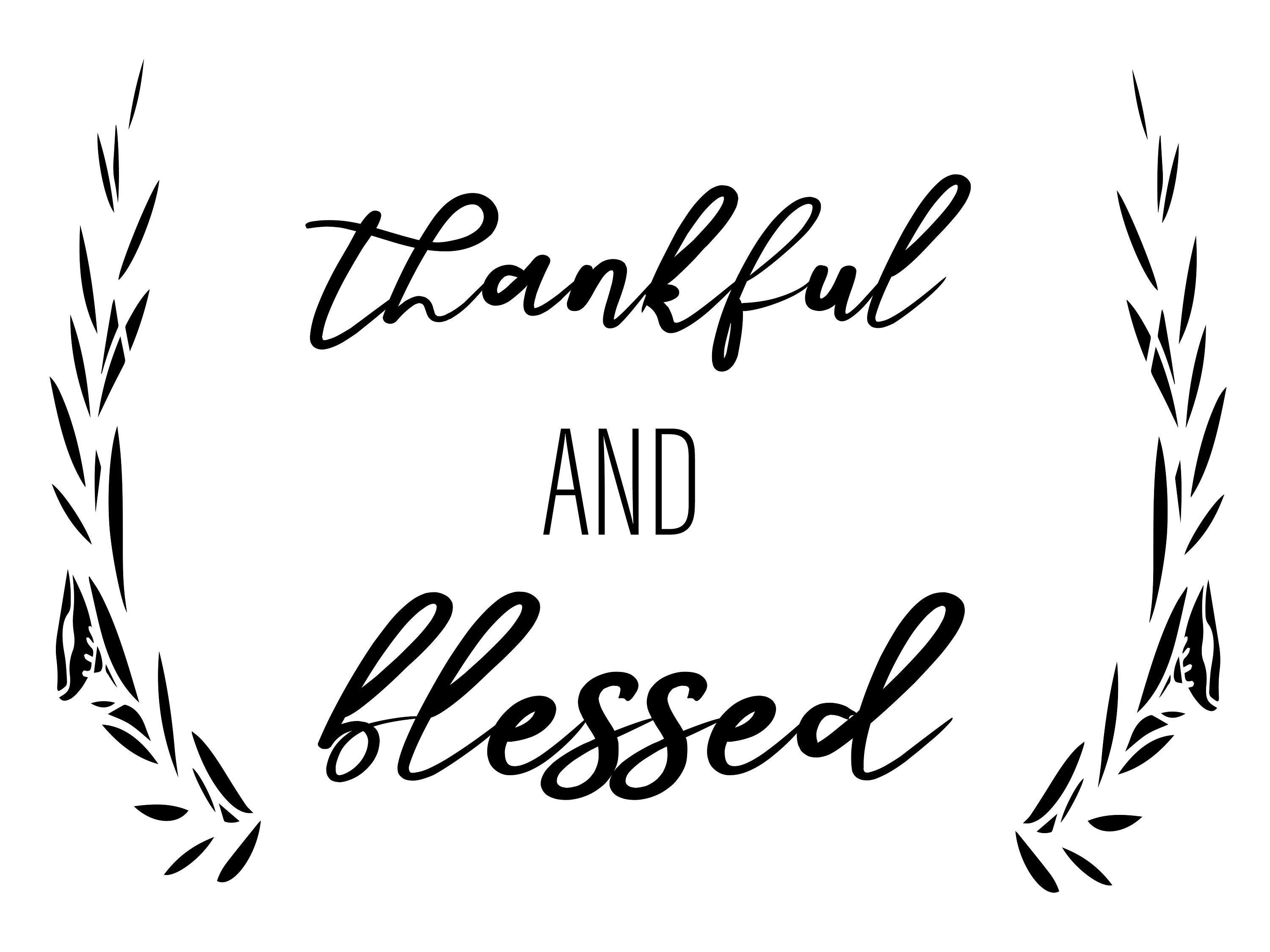 Thankful & Blessed Printable 18 X 24 - Etsy