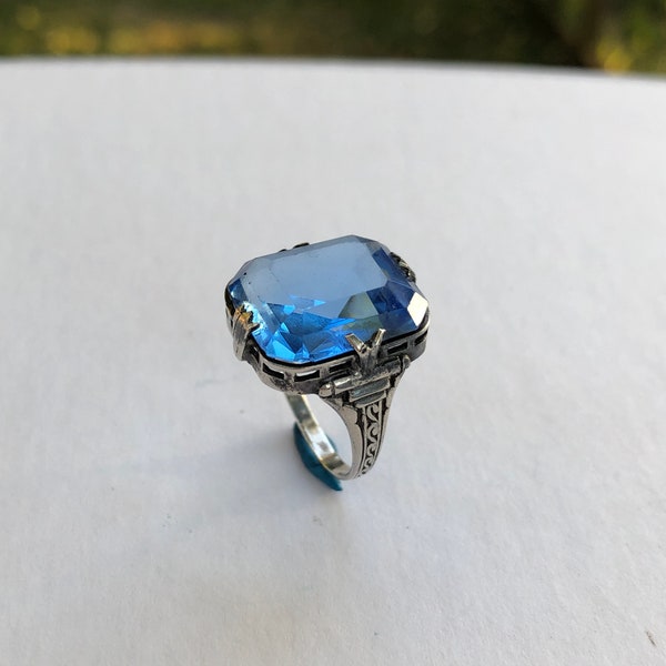 Vintage Glass Ring - Etsy