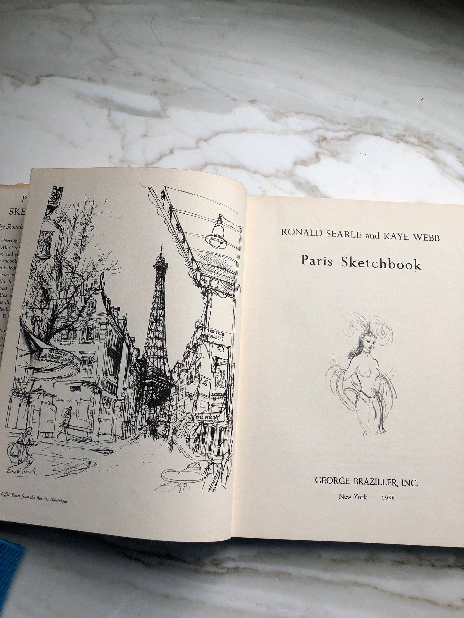 Vintage First Edition Paris Sketchbook by Ronald Searle and Kaye Webb ...