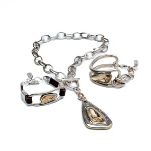 Statement Austrian Crystal Necklace and Bracelets, Standout Unique ...